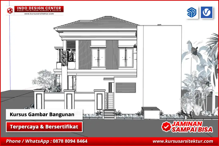 Kursus Gambar Bangunan 3D Design SketchUp - Kursus Desain Arsitektur ...